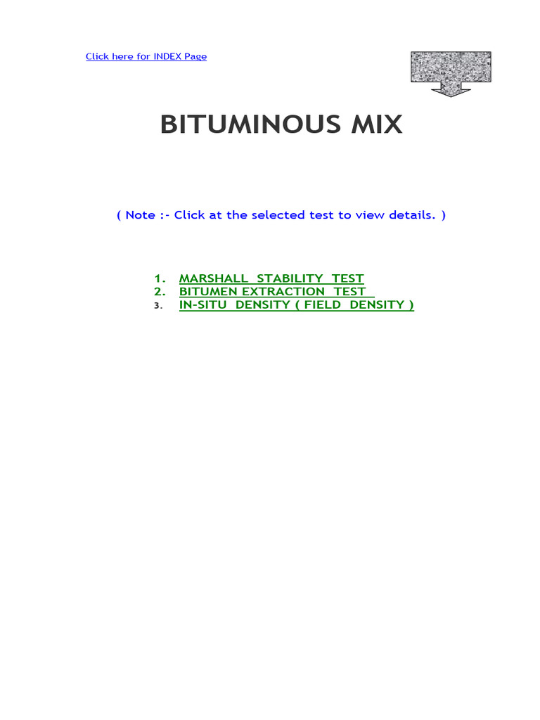 BITUMINOUS MIX | PDF | Density | Centrifuge