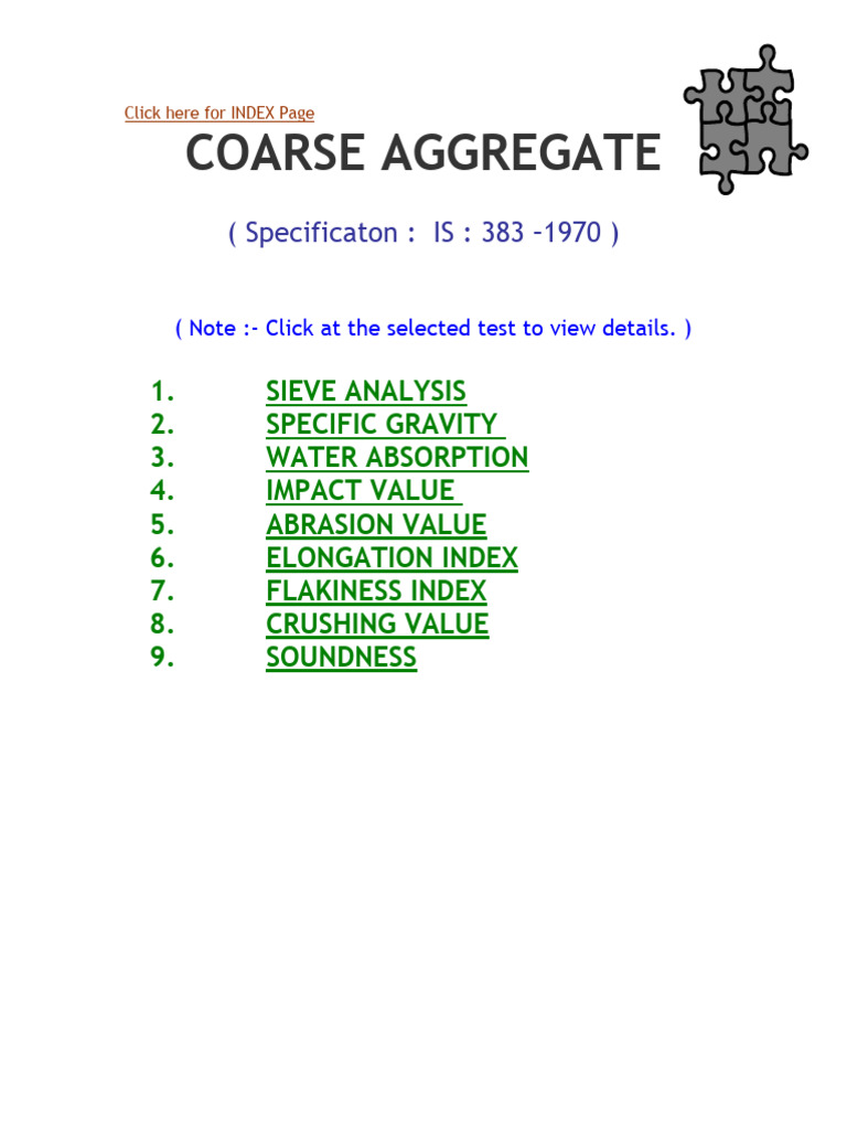 Coarse Aggregate | PDF | Materials