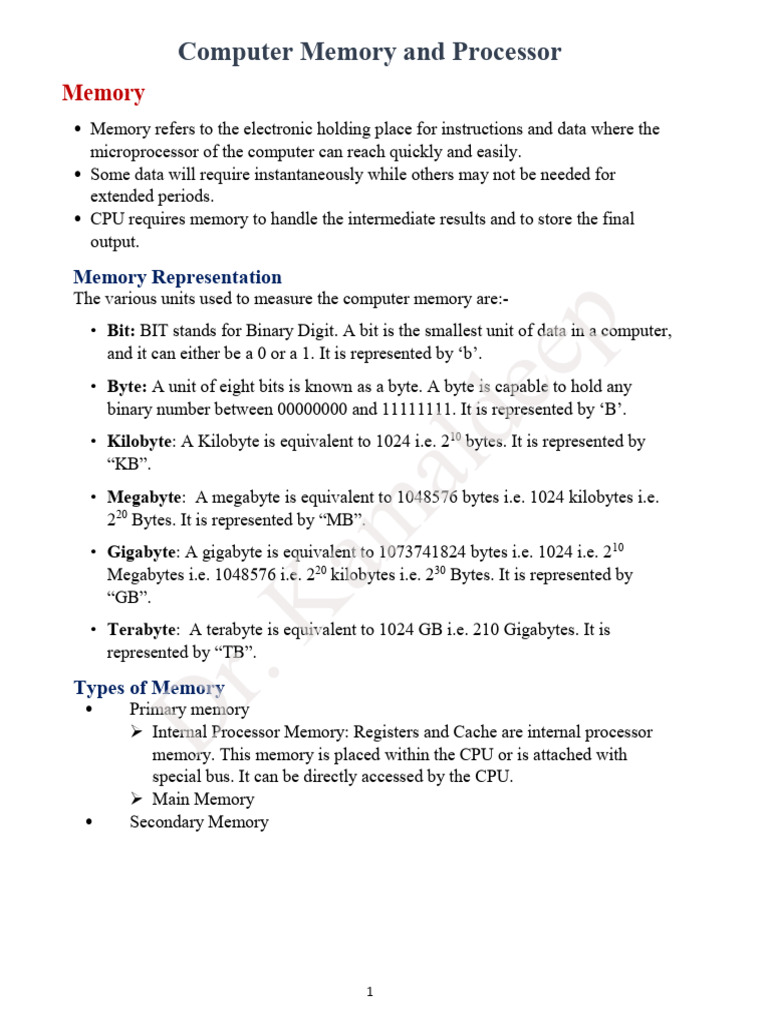 Bba Sec 1 Part 3 | PDF | Computer Data Storage | Read Only Memory