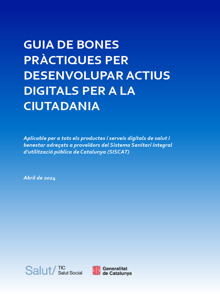 Guia de Bones Practiques Per Desenvolupar Actius Digitals Per La ...