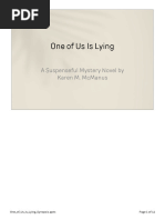 One of Us Is Lying: A Suspenseful Mystery | PDF
