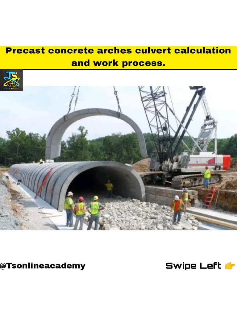 Precast Concrete Arches Culvert Calculation and Work Process. | PDF