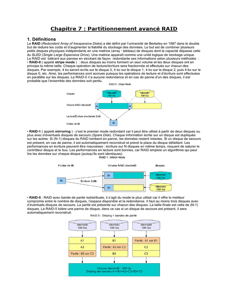 Comprendre le RAID en informatique | PDF | Classes d'ordinateur ...