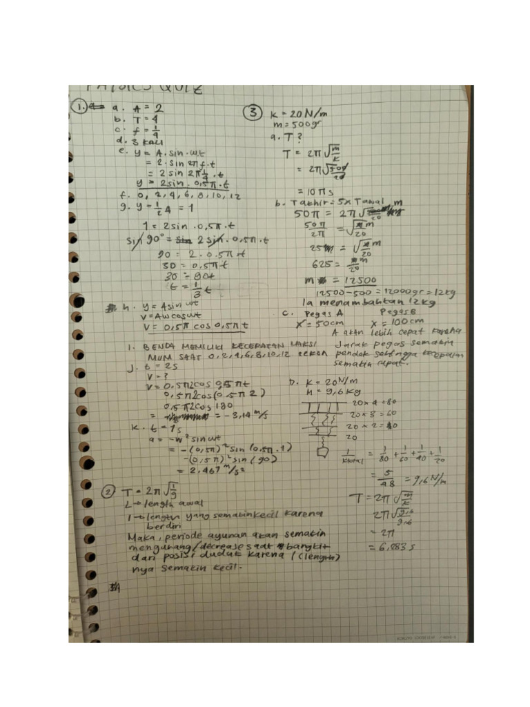 Physics Quiz | PDF