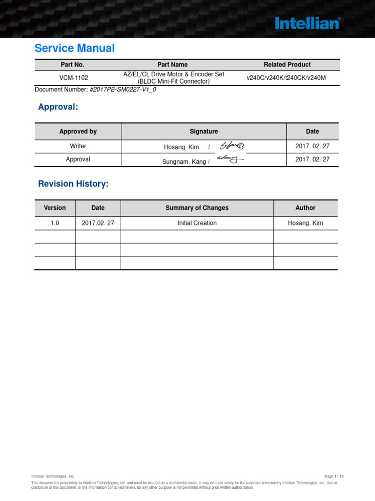 v240 - VCM-1102 - Drive Motor & Encorder Set (BLDC Mini-Fit Connector ...