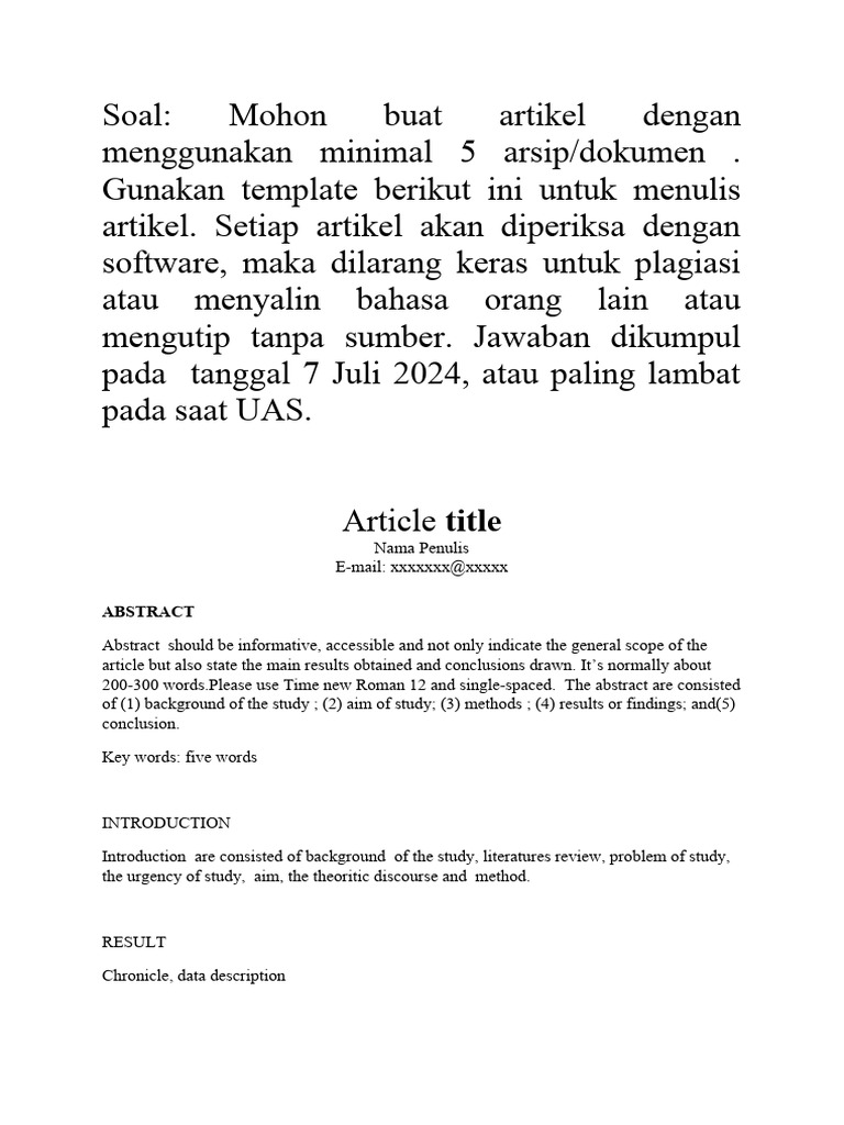 Template Artikel S2. 2024 | PDF