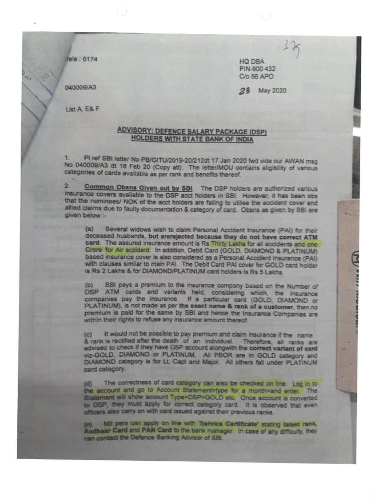 Advisory DSP Account SBI | PDF