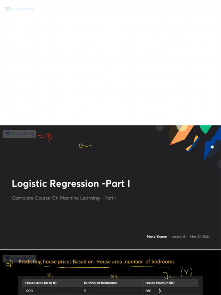 Logistic Regression Part I With Anno | PDF