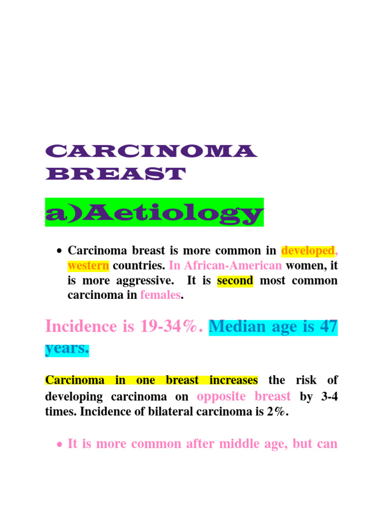 Breast Ca Seb | PDF | Breast Cancer | Mastectomy