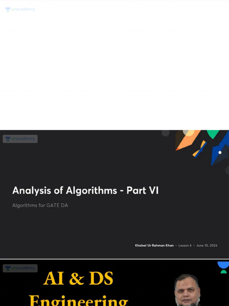 Analysis of Algorithms Part VI With Anno | PDF