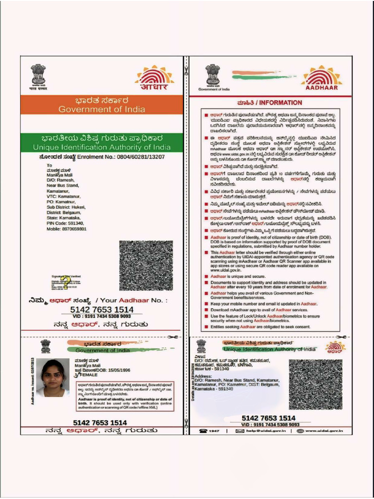E-Aadhaar 2 | PDF