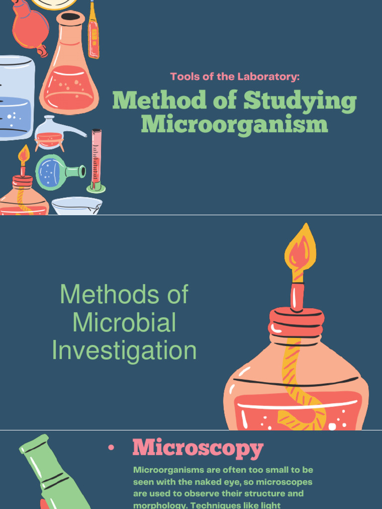 Methods of Studying Microorganism | PDF | Science & Mathematics | Technology & Engineering