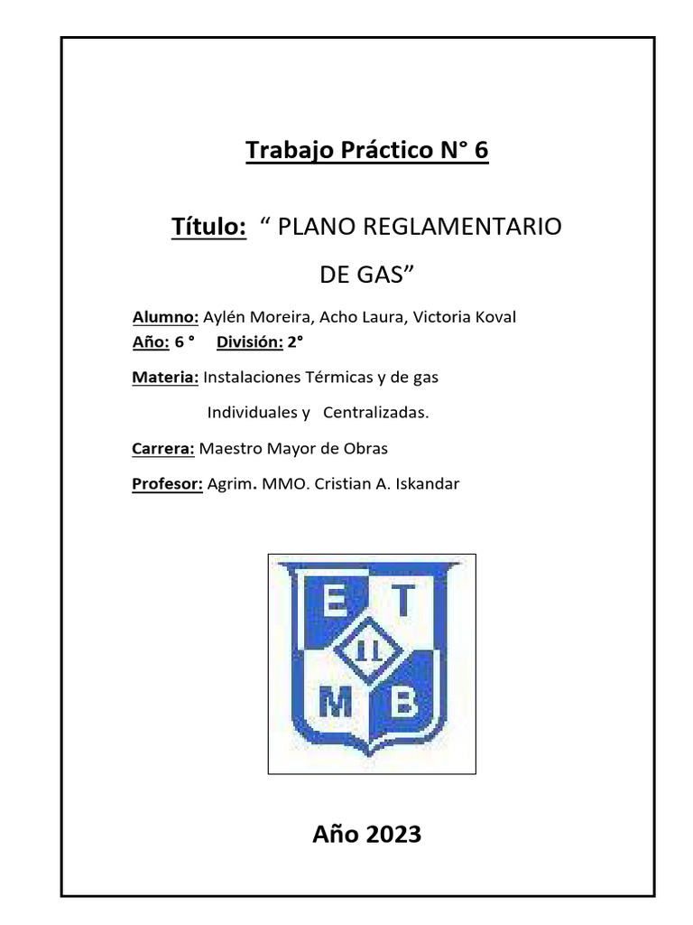 TP N°6 de Gas | PDF
