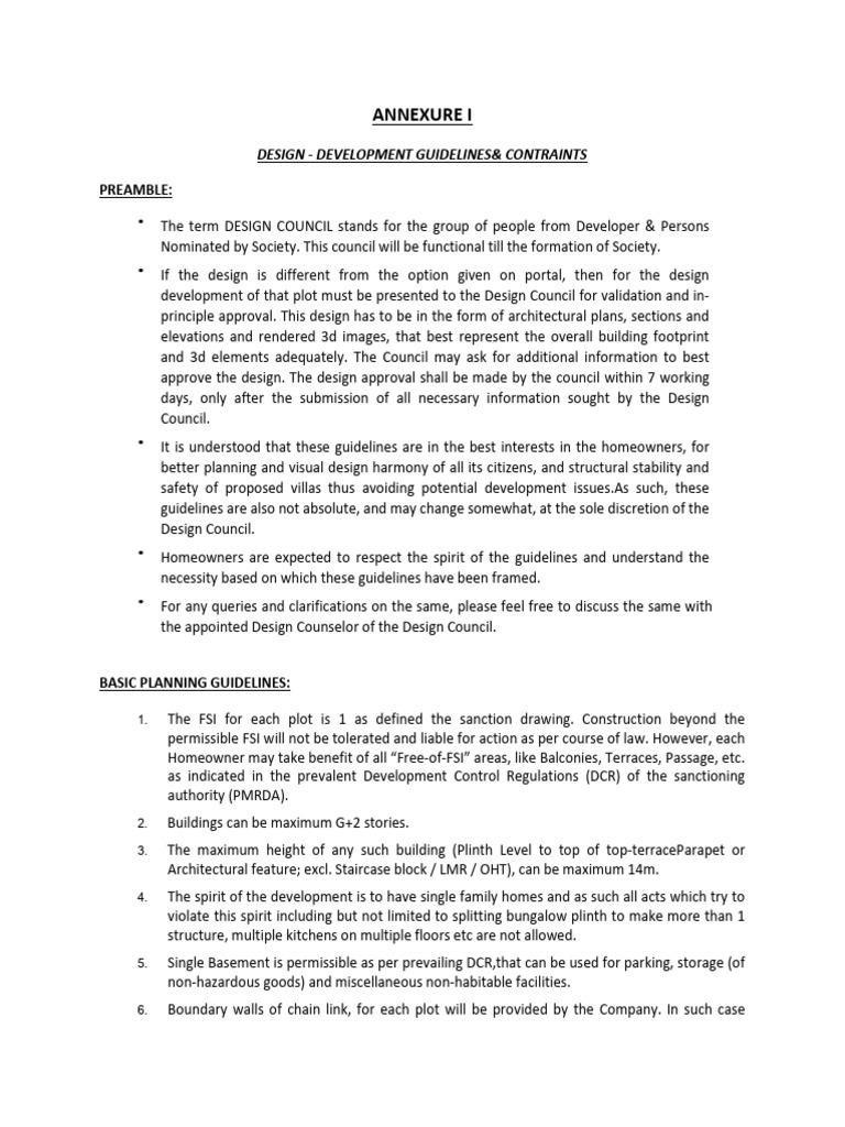 Annexure I (Design Guideline) | PDF | Water