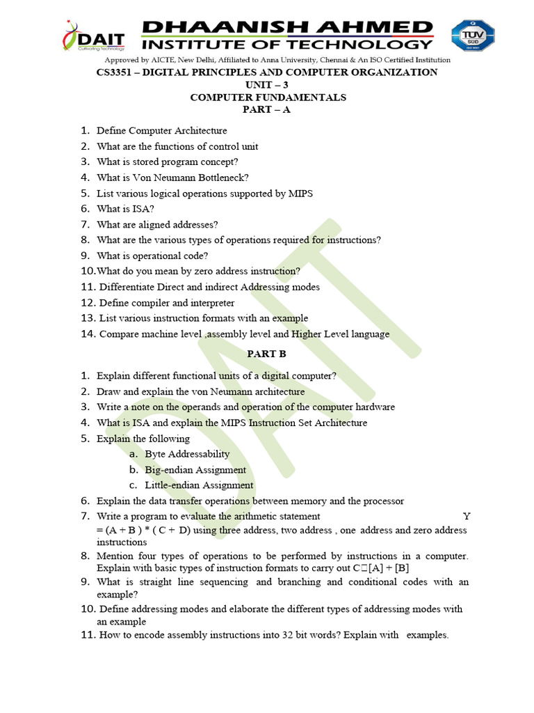 Dpco - Unit-3,4,5-Question-Bank | PDF | Computer Data Storage | Cpu Cache Dpco - Unit-3,4,5-Question-Bank | PDF | Computer Data Storage | Cpu Cache