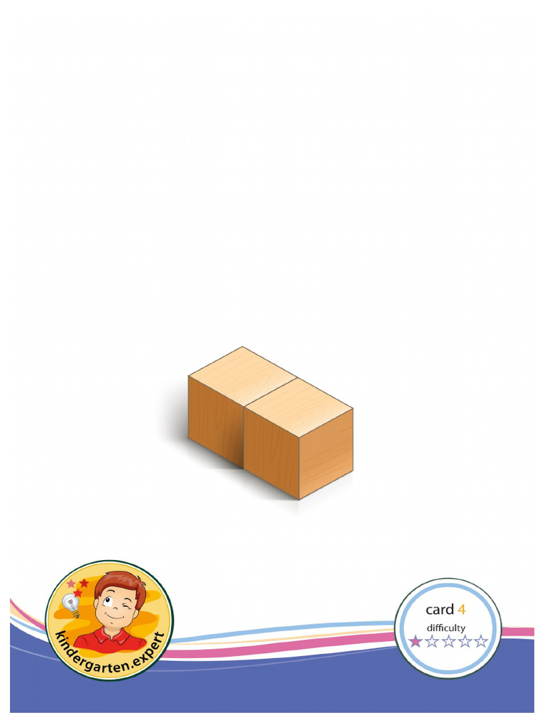 Buiding Card 2, Difficulty 1 for Block Area, For Kindergarten and ...
