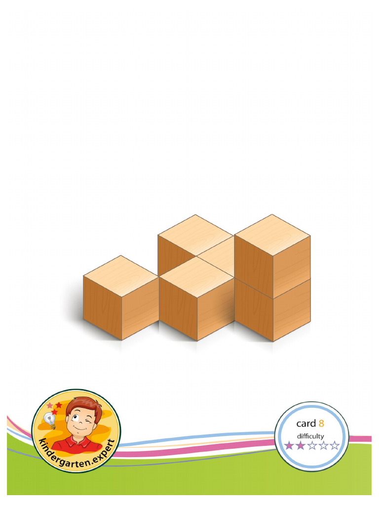 Buiding Card 8, Difficulty 2 for Block Area, For Kindergarten and ...