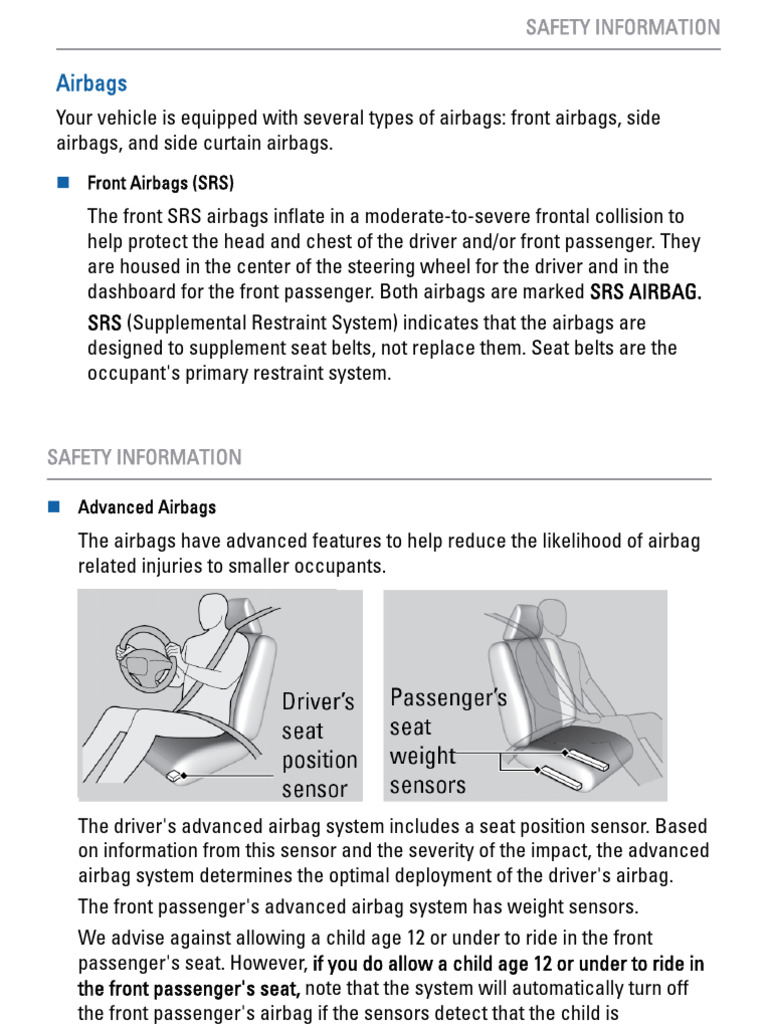 2020 HR-V Airbags | PDF | Airbag | Seat Belt