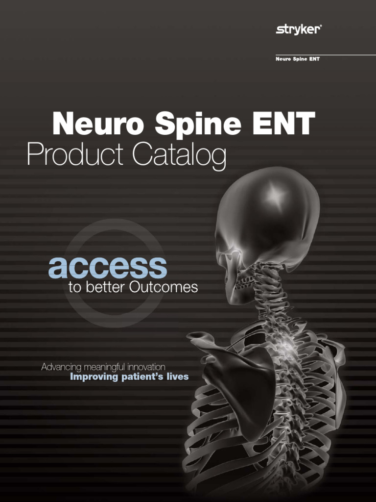 Specs For Stryker Neuro Spine Ent Catalog 5100 5400 | PDF | Drill | Tools