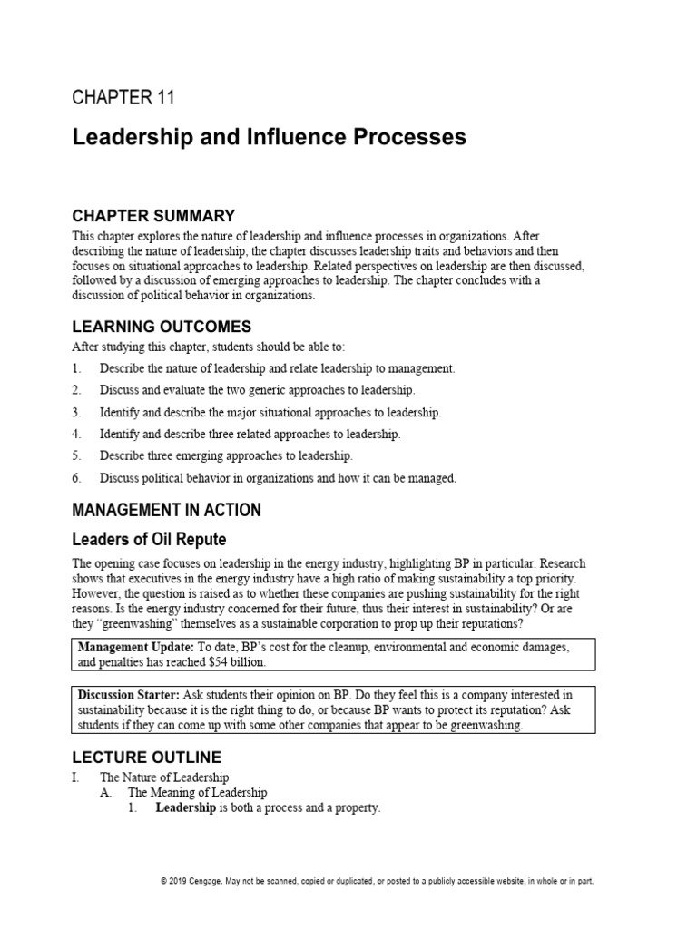 Griffin 9e IM CH 11 - Edited | PDF | Leadership | Power (Social And Political)