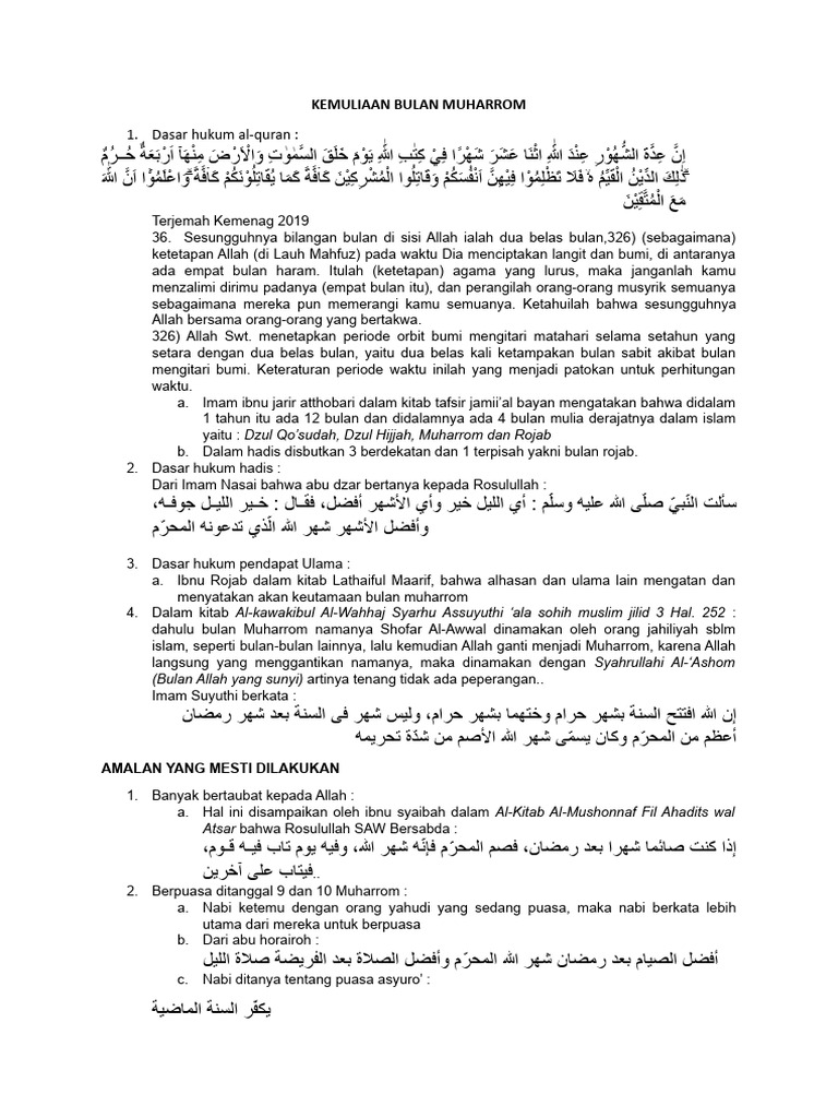 Kemuliaan Bulan Muharrom | PDF