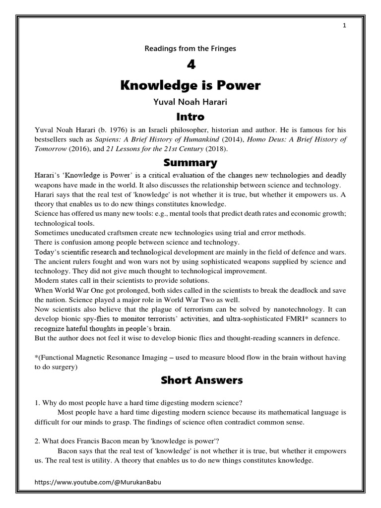 4.2. Knowledge Is Power Complete Notes | PDF | Science | Knowledge 4.2. Knowledge Is Power Complete Notes | PDF | Science | Knowledge