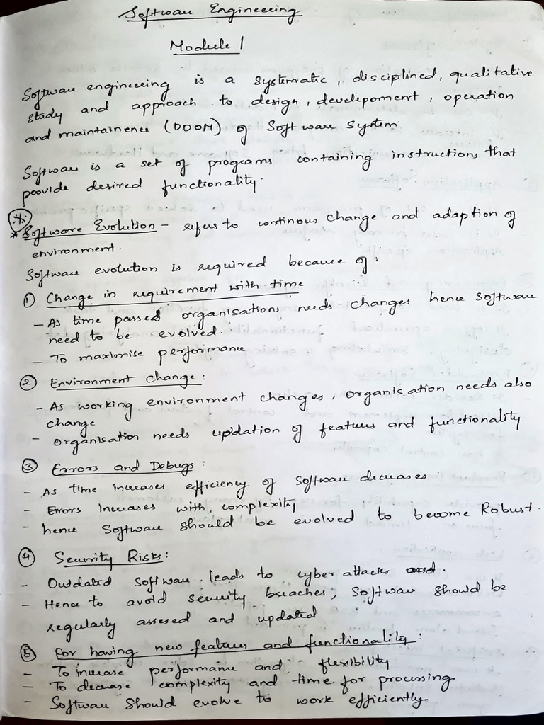 Software Engineering Mod 1 Pdf Software Engineering Systems Engineering
