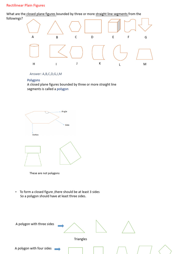 Rectilinear Plane Figures - I | PDF
