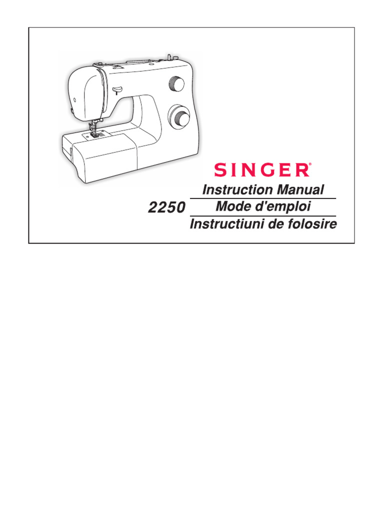 Manual de Utilizare Singer Initiale | PDF