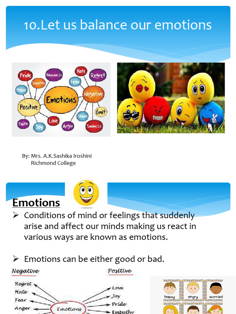 Maintaining Emotional Balance in Life | PDF | Emotions | Feeling