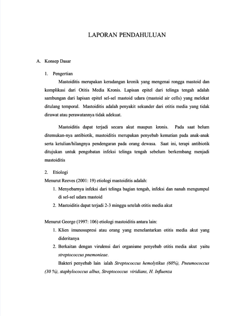 Mastoiditis: Penyebab, Gejala, dan Diagnosis | PDF