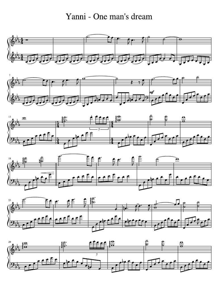 Yanni - One Man S Dream | PDF