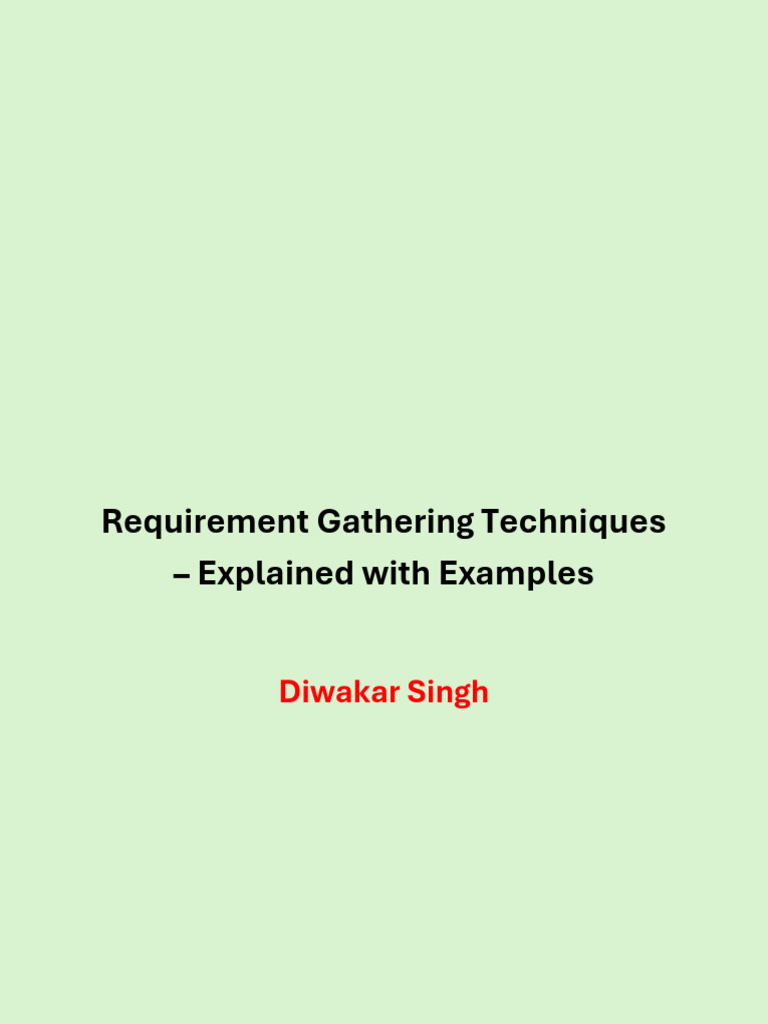 Requirement Gathering Technique | PDF | Focus Group | Brainstorming