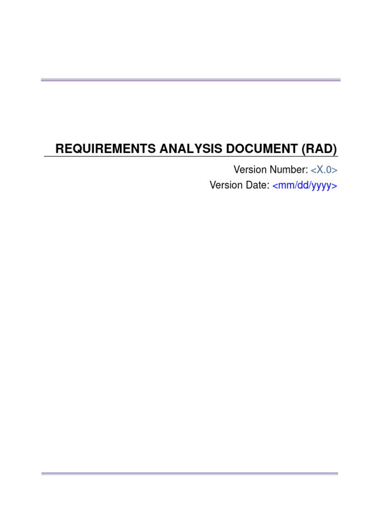 Requirement Analysis Document | PDF | Computing | Information Technology