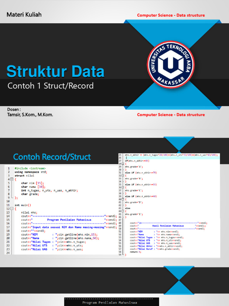Praktikum 9 Contoh 1 Struct | PDF | Technology & Engineering