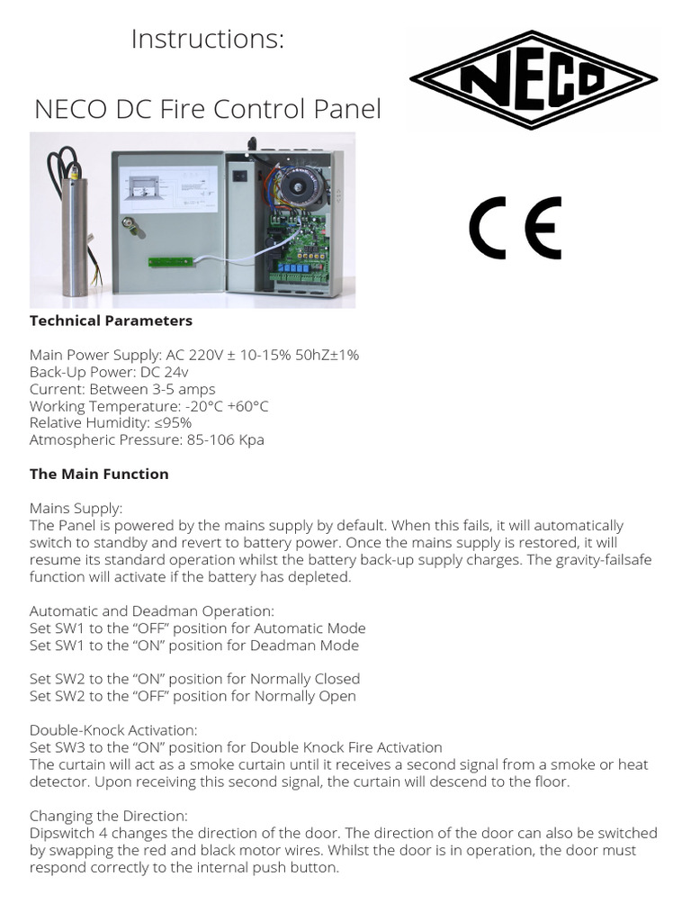 5697 - DC Fire Control Panel Instructions | PDF | Power Supply | Switch