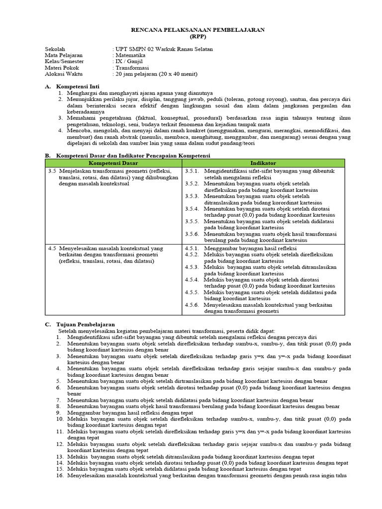 3.5 Transformasi - Ok | PDF | Metode & Bahan Ajar