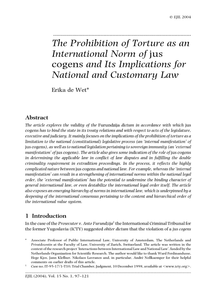 Jus Cogens | PDF | International Law | Treaty