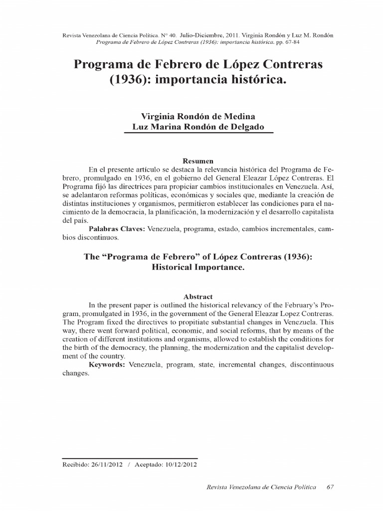 Importancia Historica Del Programa de Febrero | PDF