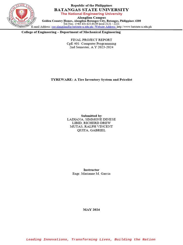 Cpe PDF Final Yep Skibidi | PDF | Inventory | Point Of Sale