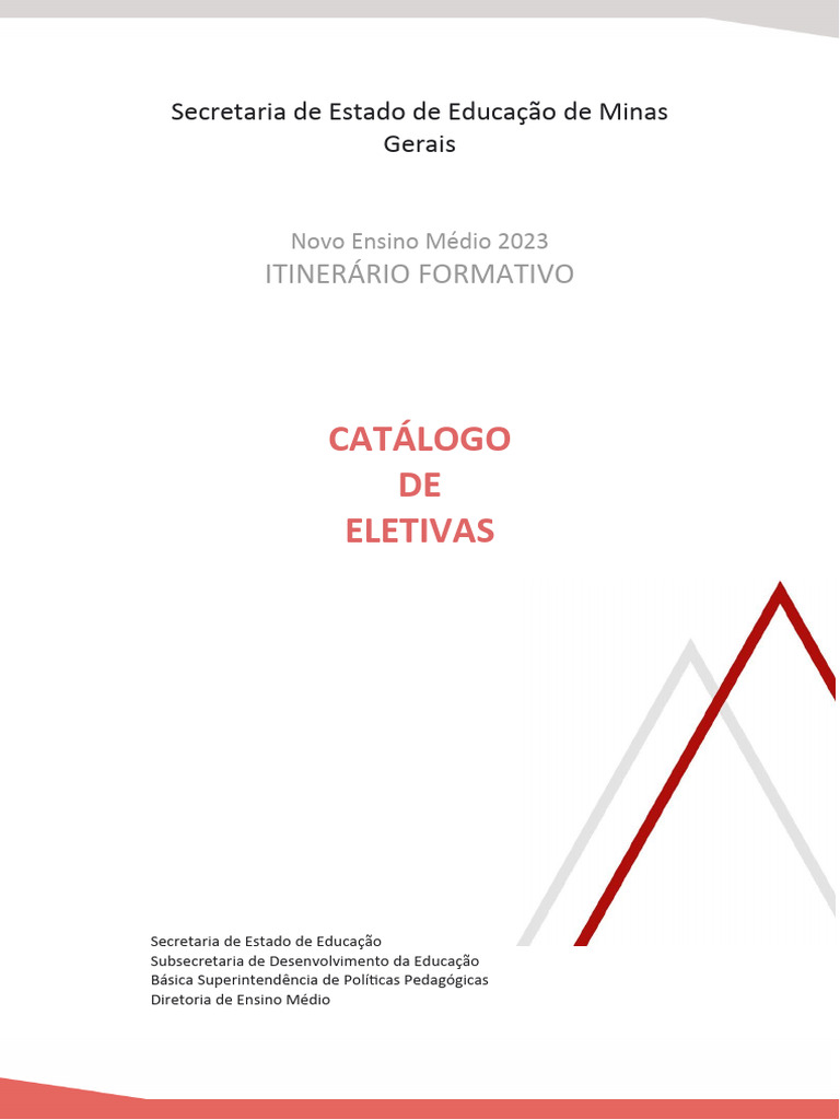 Catalogo de Eletivas 2024 | PDF | Geometria | Agroecologia