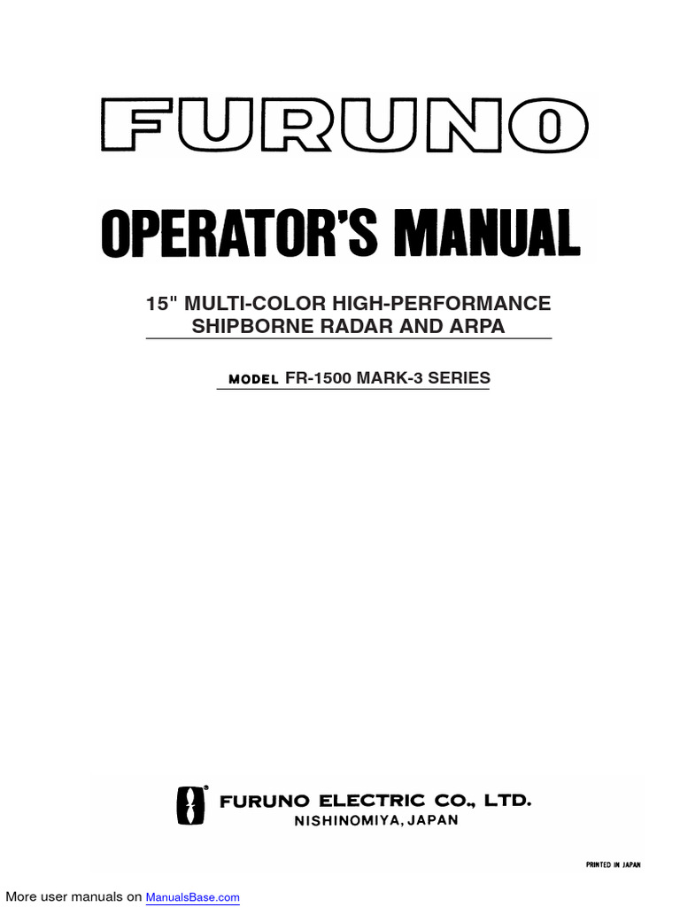 Fr1500 Mk3 Operador | PDF | Radar | Alternating Current