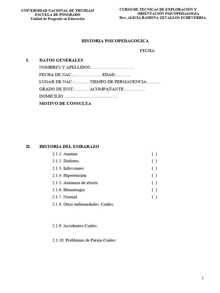 Historia Psicopedagoggica | PDF | El embarazo | Parto