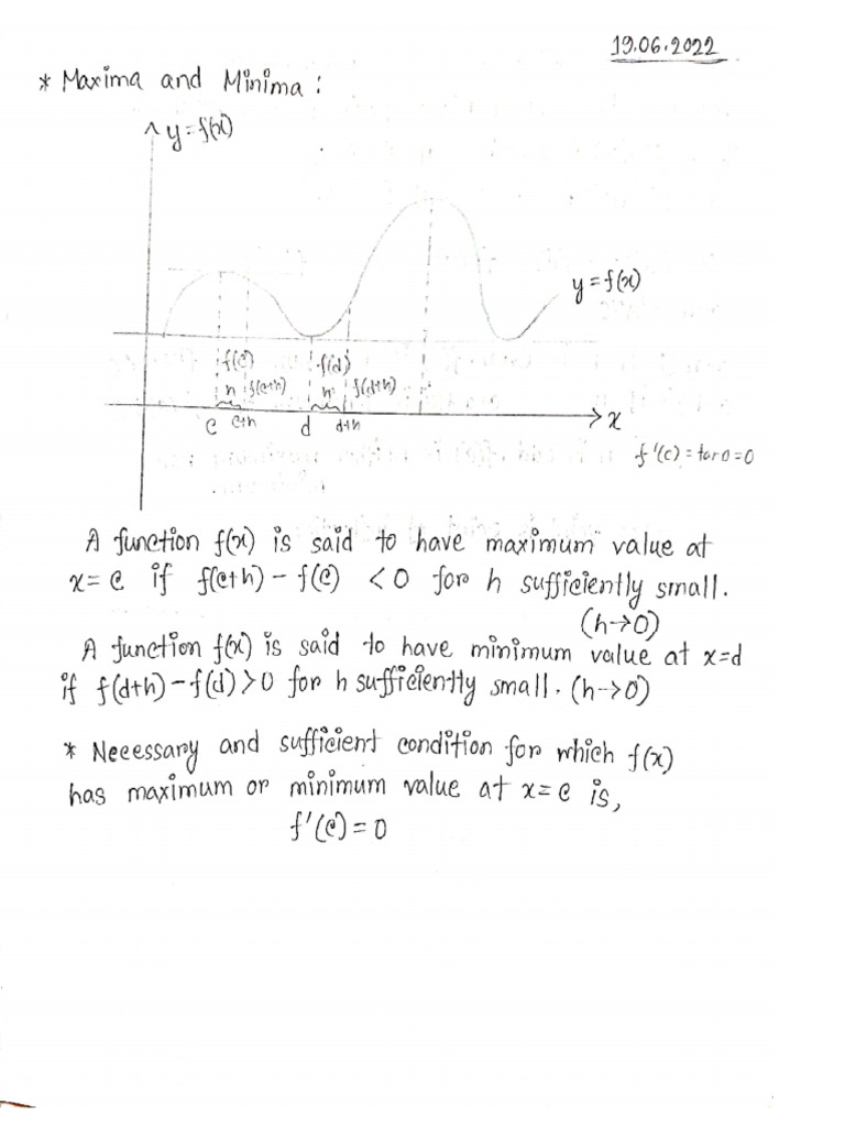 Maxima and Minima | PDF