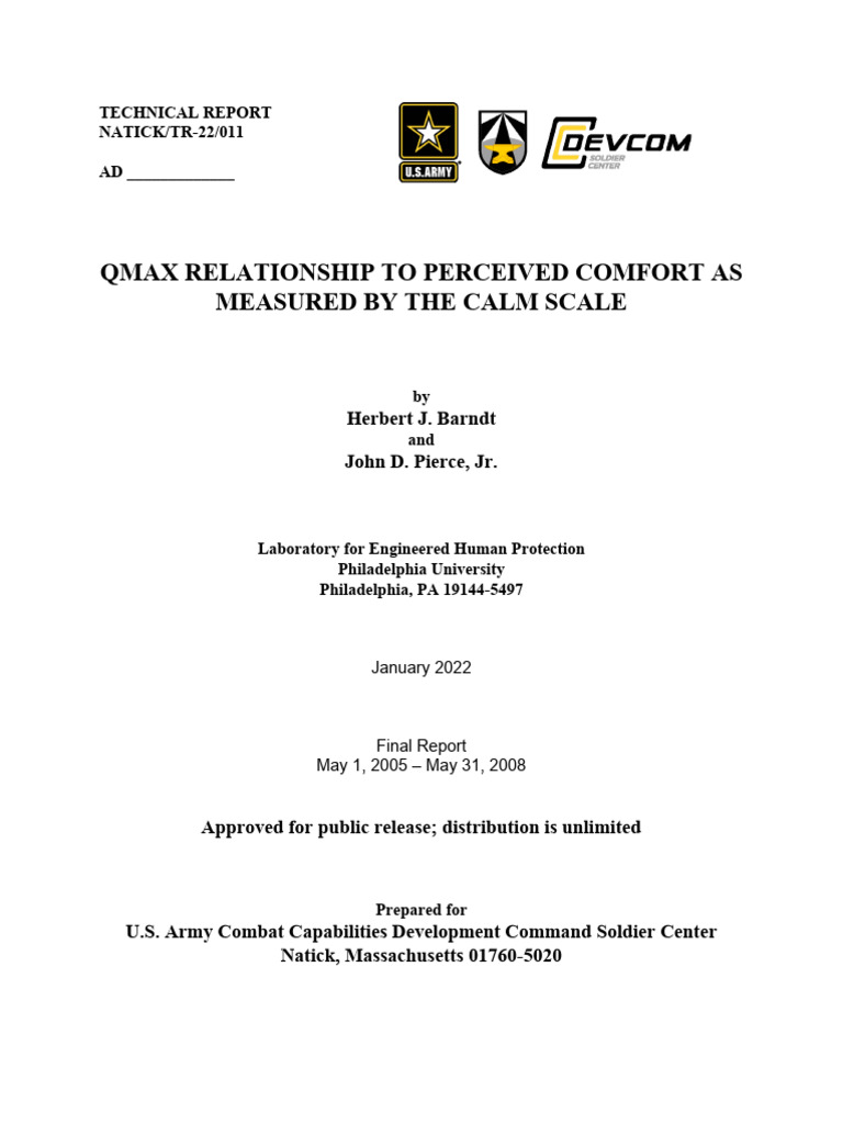 Calm_scale-Qmax | PDF | Heat Transfer | Textiles