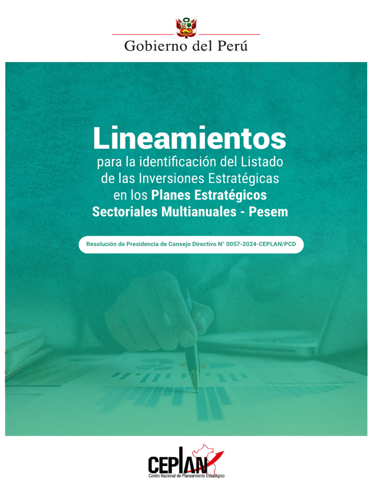 Ceplan Lineamientos Para La Identificacion Del Listado De Las 
