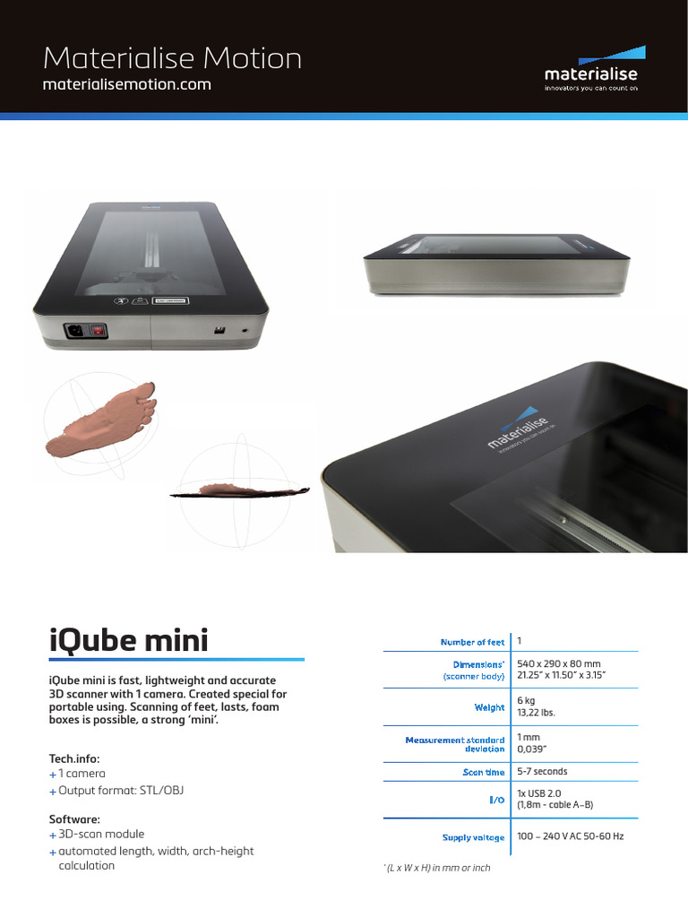 Materialise Motion - Overview Scanners & Pressure Plates | PDF | Image ...