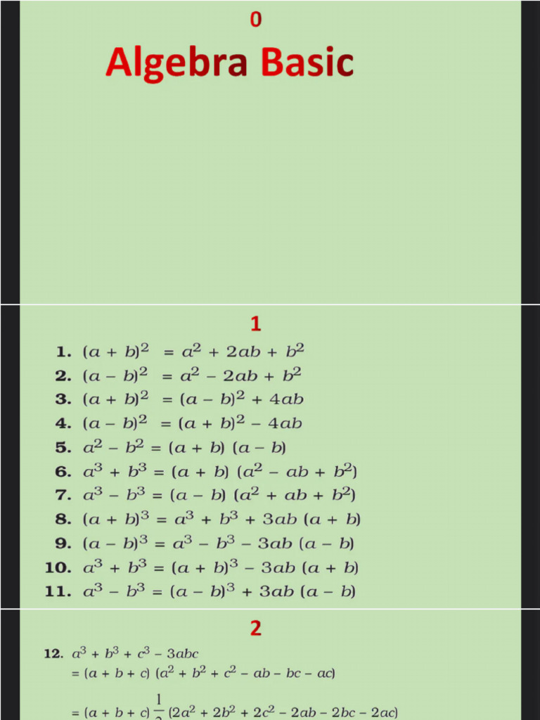Algebra Basics | PDF