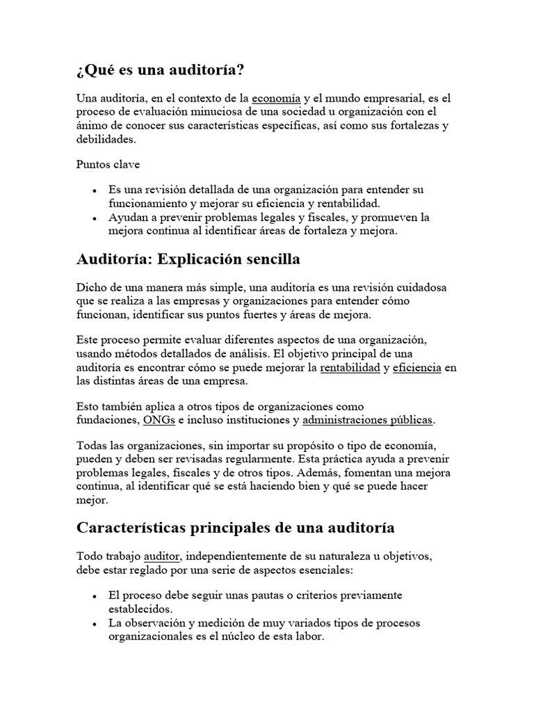 Auditoría | PDF | Auditoría | Business