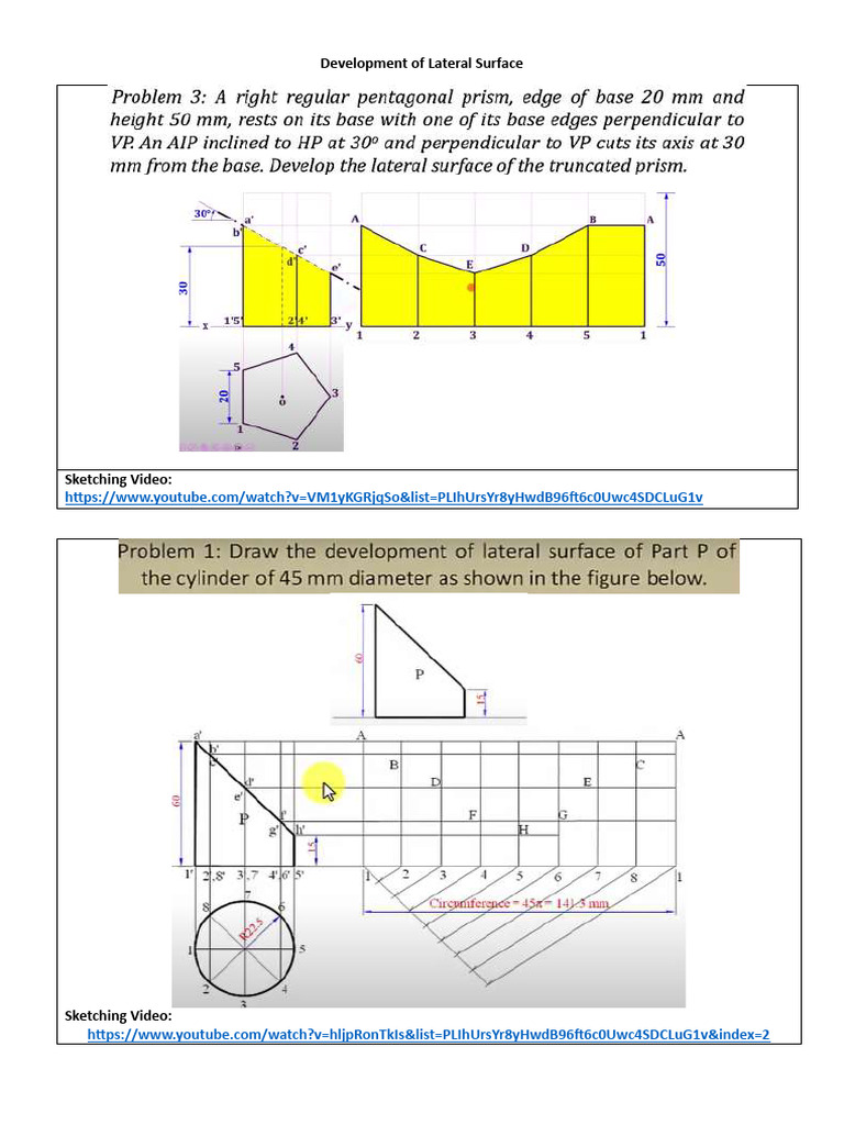 Lateral Surface Development Techniques | PDF | Euclidean Geometry ...